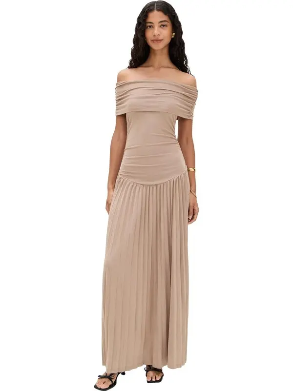 Lioness Field Of Dreams Maxi Dress - Tan