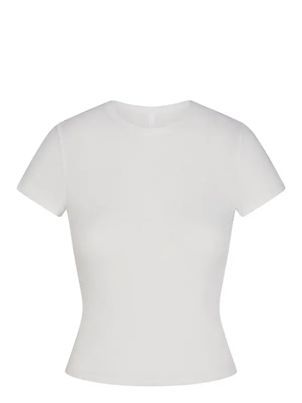 SKIMS Sheer Rib T-shirt - Snow
