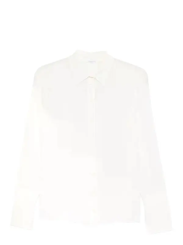 Patrizia Pepe Long-sleeve Silk Shirt - White