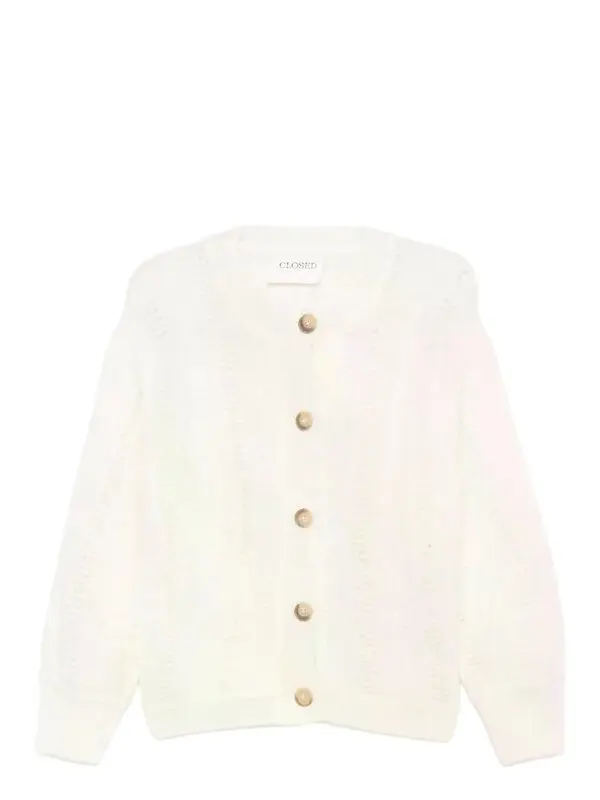 Closed Crew-neck Cardigan - Neutrals