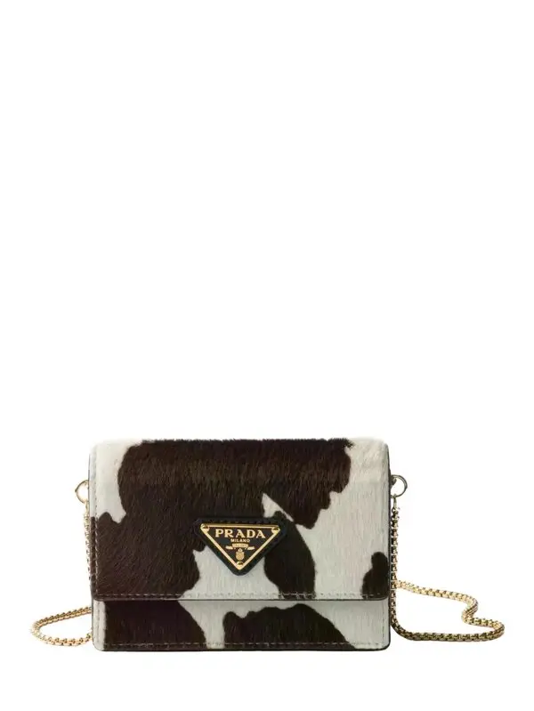 Prada Printed Shoulder Bag - White