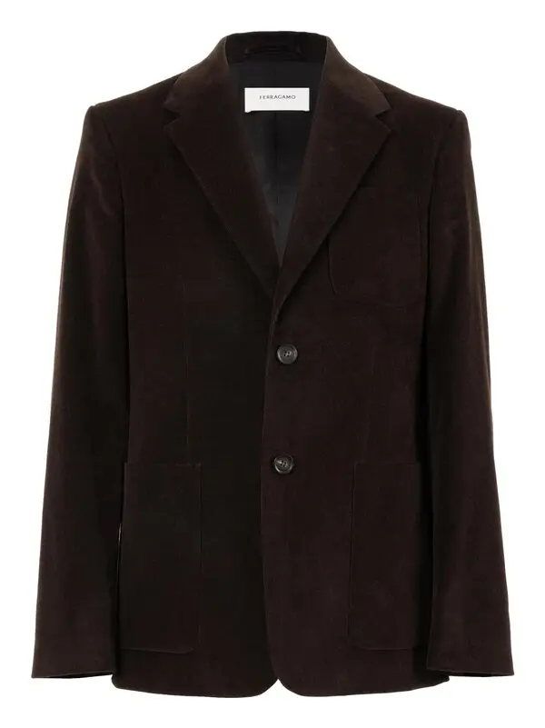 FERRAGAMO Corduroy Blazer - Brown
