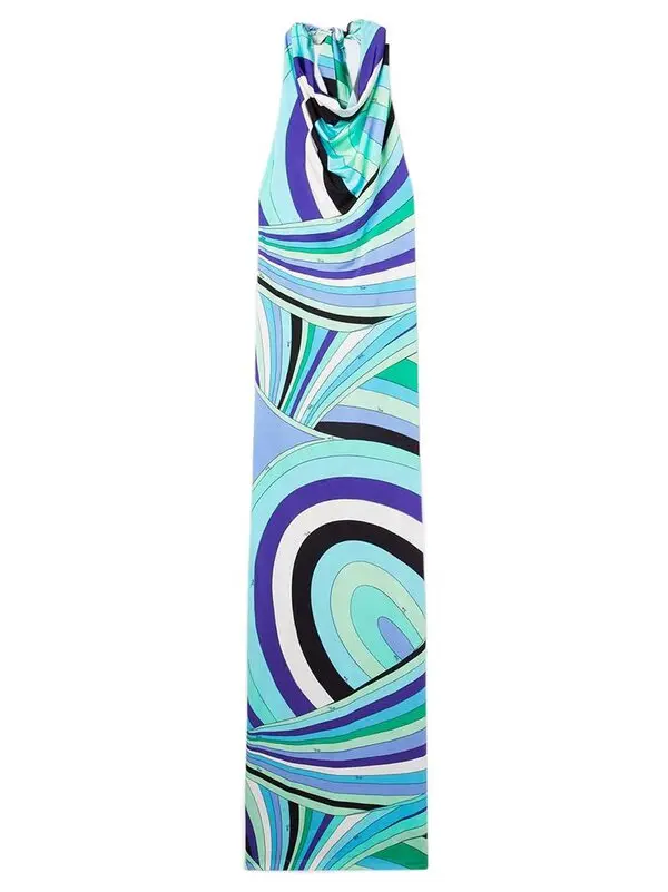 Emilio Pucci Iride Print Long Dress - Green