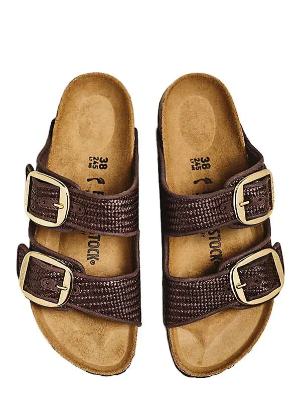 BIRKENSTOCK Arizona Big Buckle Raffia Sandals - Carafe