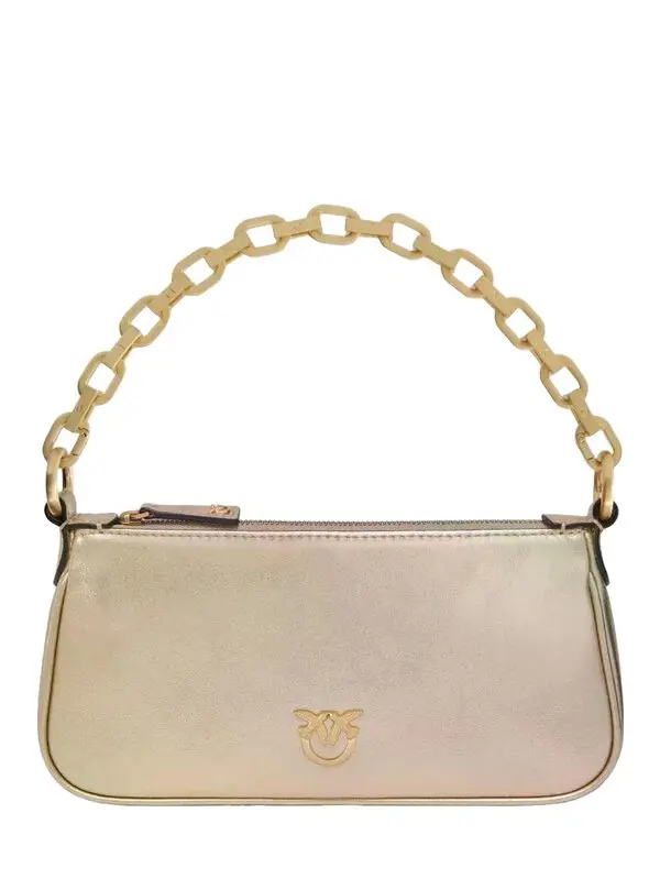 Pinko Love Birds Detail Shoulder Bag - Gold