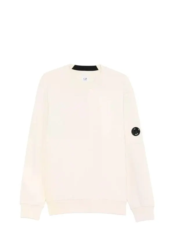 C.P. COMPANY Lens-detail Crew-neck Sweatshirt - Neutrals