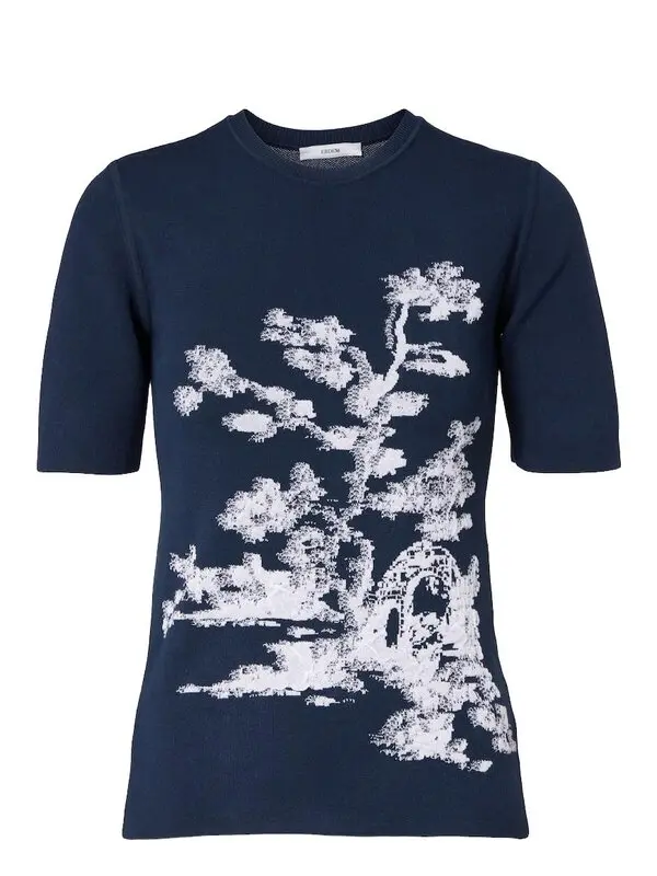 Erdem Jacquard Top - Blue