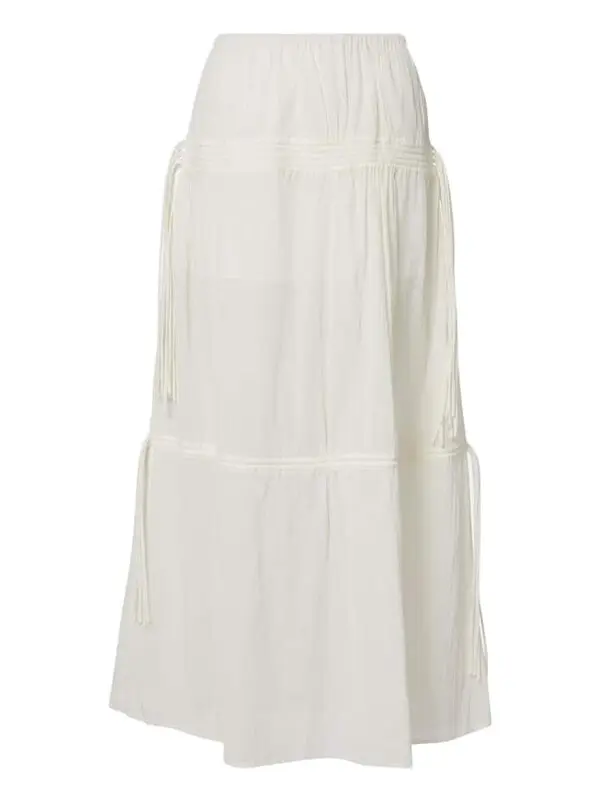 TOTÊME Cotton Maxi Skirt - White