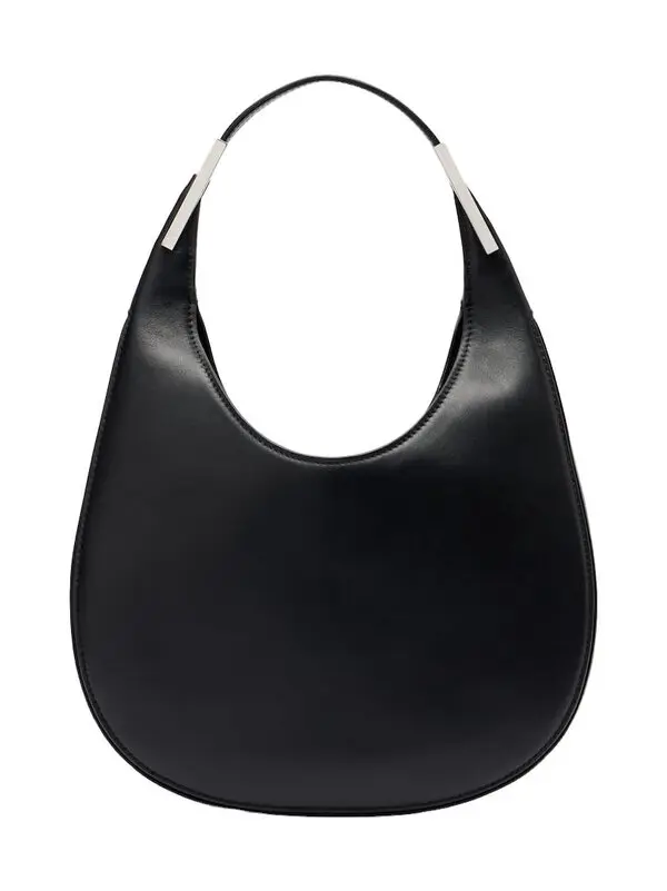 Savette Florence Small Leather Shoulder Bag - Black