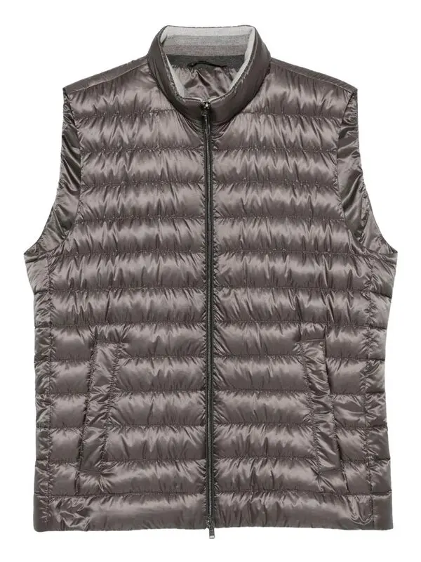 Herno Nylon Down Vest - Grey