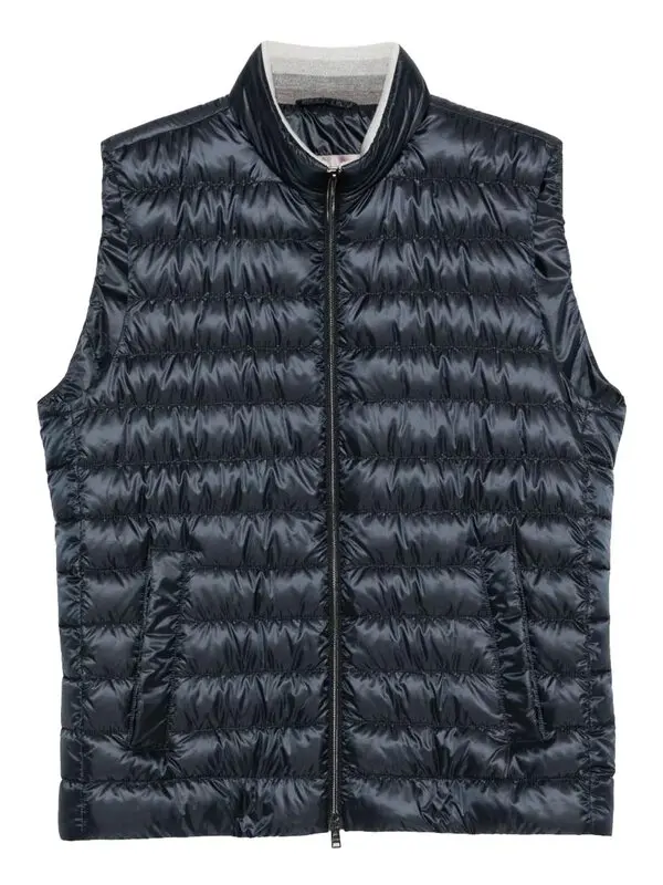 Herno Nylon Down Vest - Blue