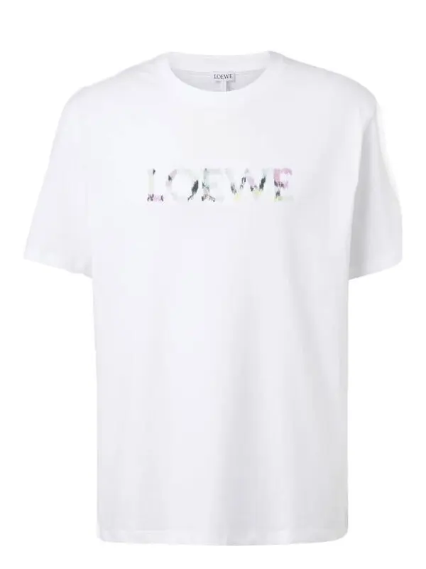 Loewe Logo Cotton T-shirt - White
