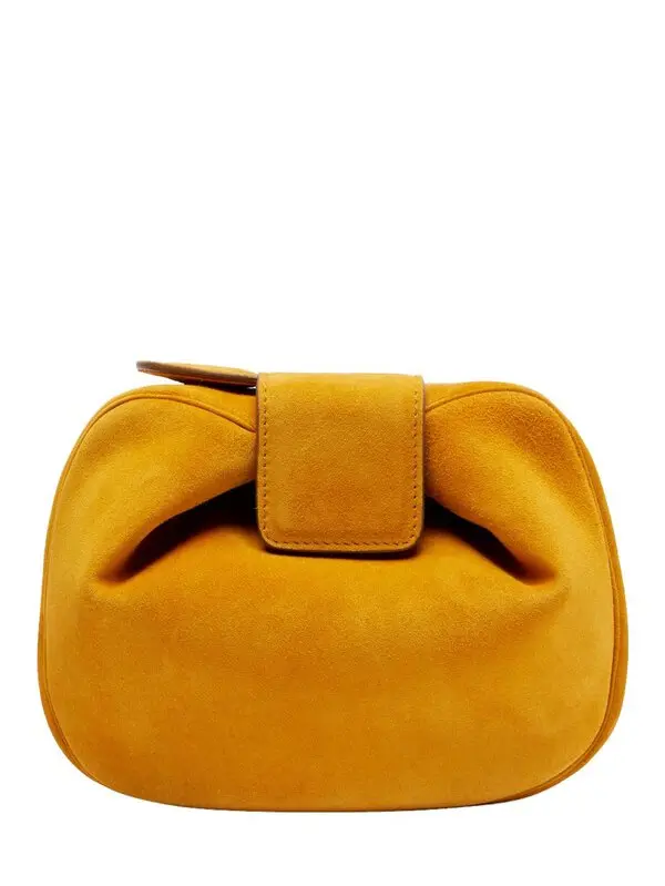 Gabriela Hearst Soft Demi Small Leather Clutch - Yellow