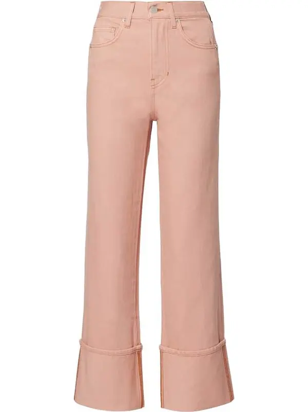 Veronica Beard Dylan Straight Jeans - Pink