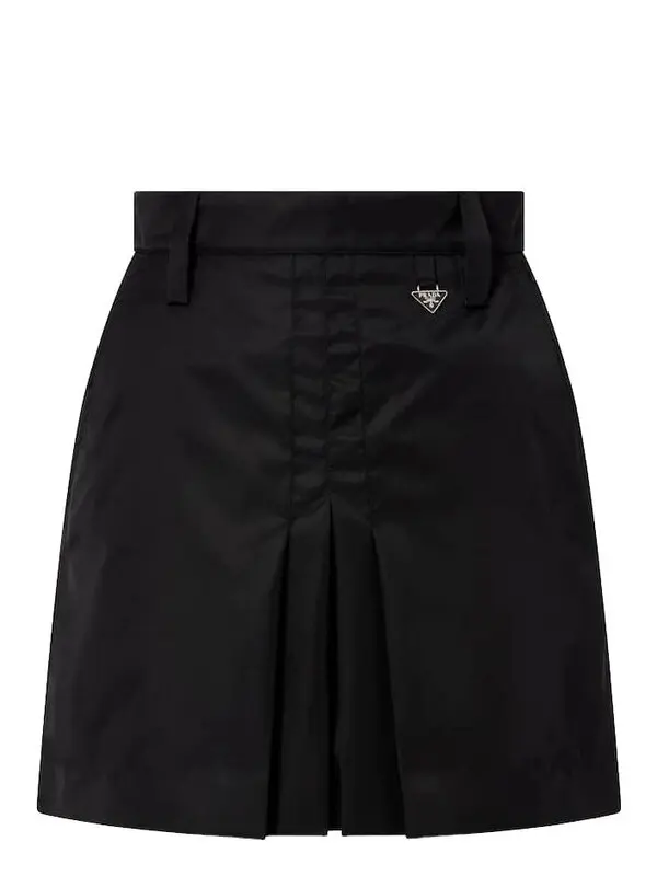 Prada Re-nylon Pleated Miniskirt - Black