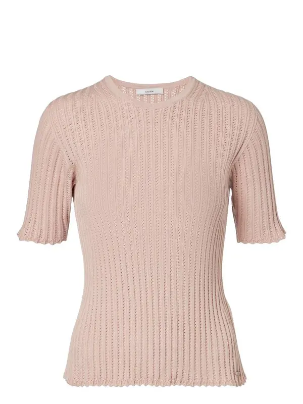 Erdem Pointelle Cotton Top - Pink