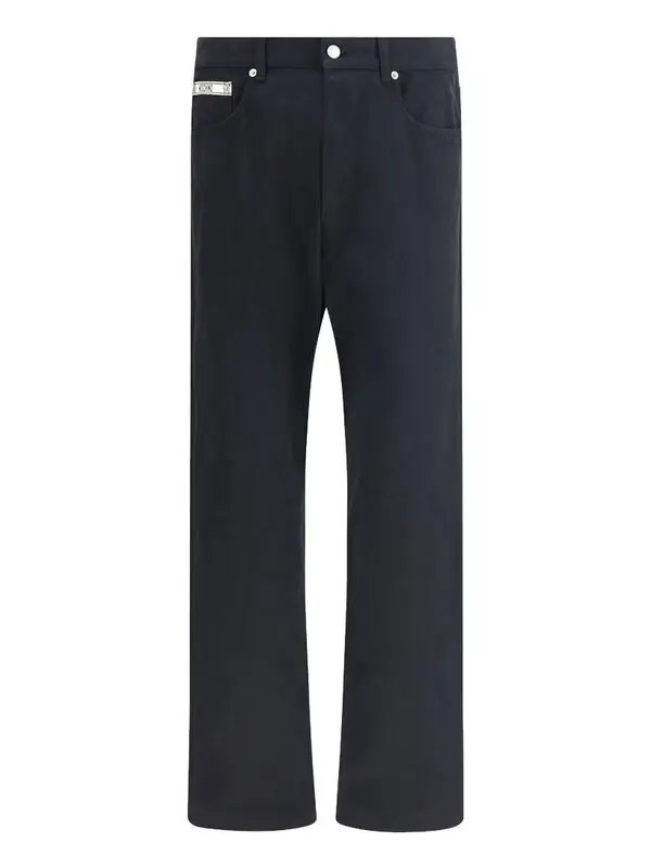Moschino Cotton Straight-leg Pants - Black