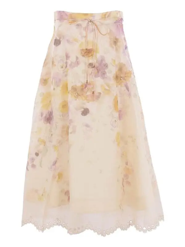 Zimmermann Midi Skirt - Pansy Floral