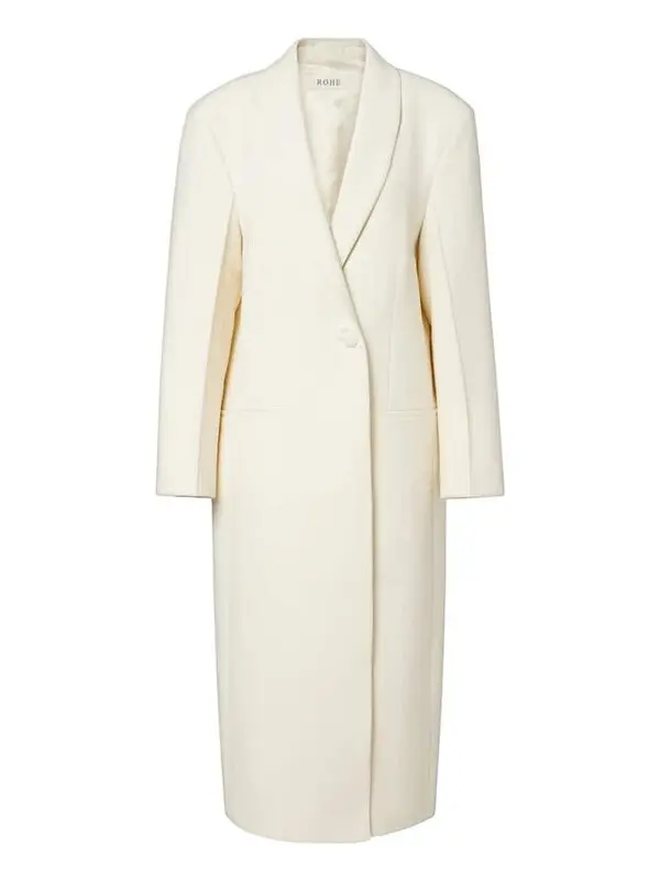 RÓHE Single-breasted Coat - White