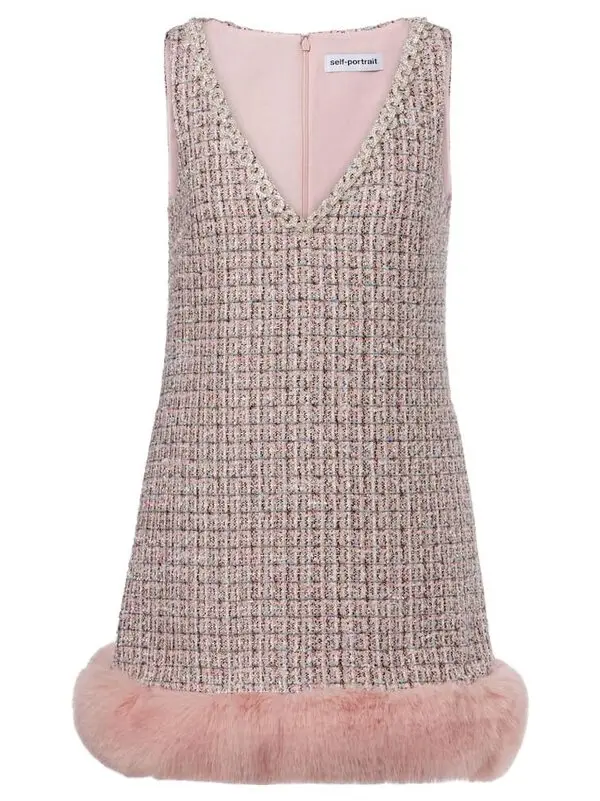 SELF-PORTRAIT Sequined Minidress - Pink