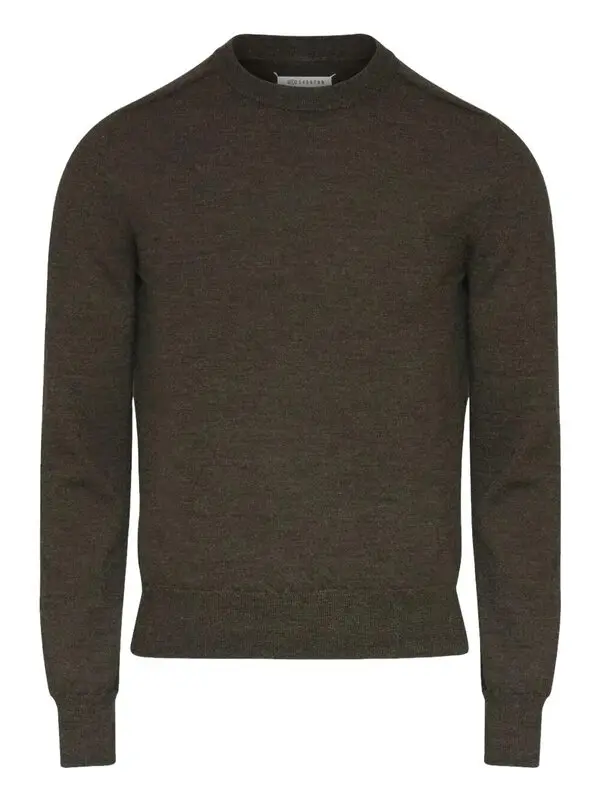 MAISON MARGIELA Wool Sweater With Elbow Patches - Brown
