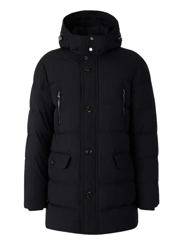 MOORER Long Down Jacket Gorner - Black