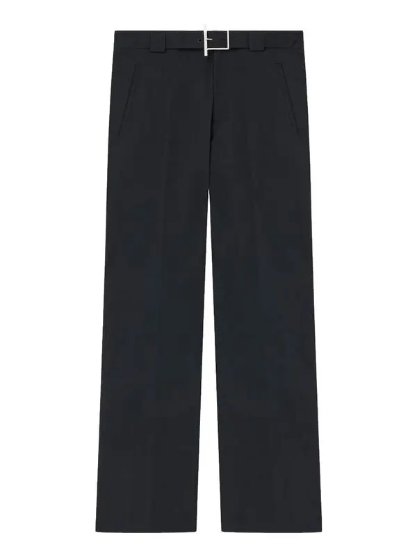 Alexander McQueen Straight Trousers With Belt - Black