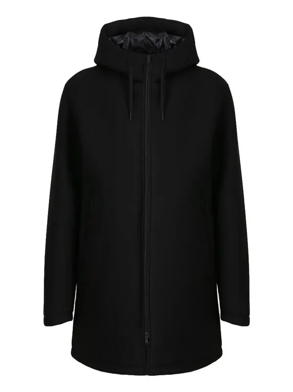 Herno Long Quilted Coat - Black