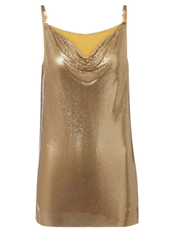 Versace Chainmail Minidress - Gold