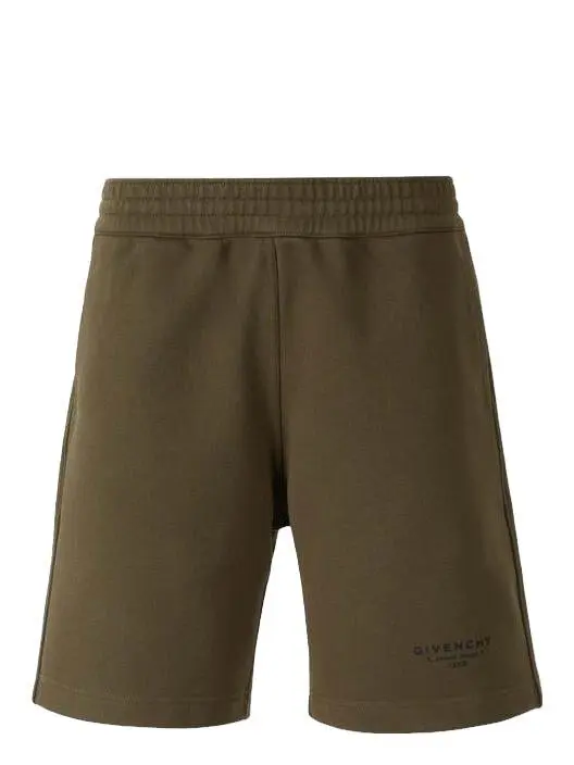 Givenchy Sport Bermuda Shorts With Logo - Military Green