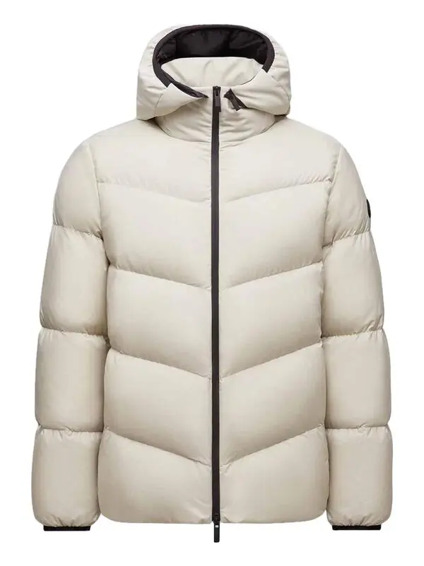 Moncler Forez Hooded Down Jacket - Beige