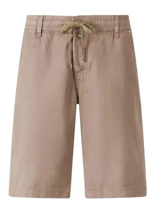Jacob Cohen Cotton Linen Bermuda Shorts - Brown