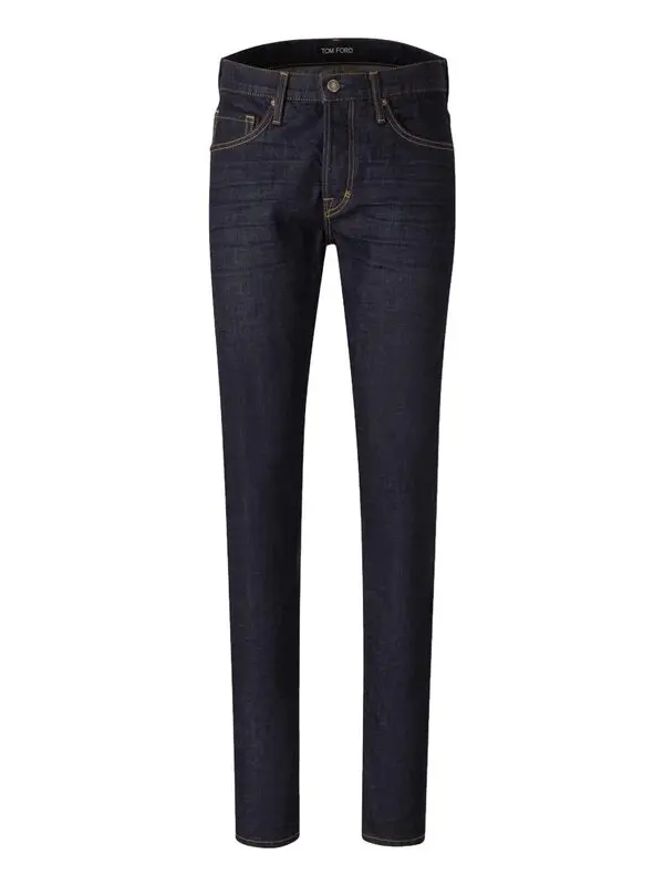 TOM FORD Slim Fit Jeans - Dark Denim Blue