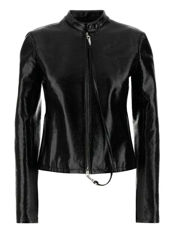 COURREGES Vinyl Biker Jacket - Black
