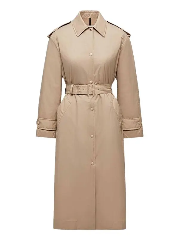 Moncler Yevre Down Trench Coat - Beige
