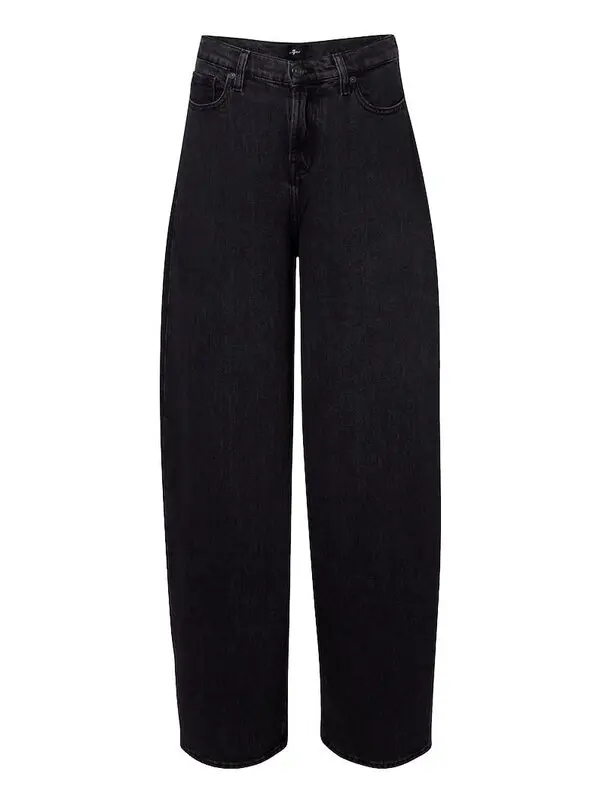 7 For All Mankind Balloon Barrel-leg Jeans - Black