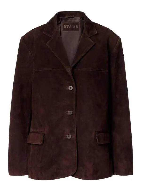 Staud Corrine Suede Jacket - Brown
