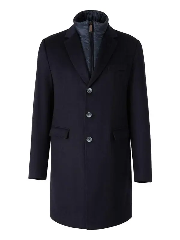 Herno Coat With Padded Inner Vest - Black