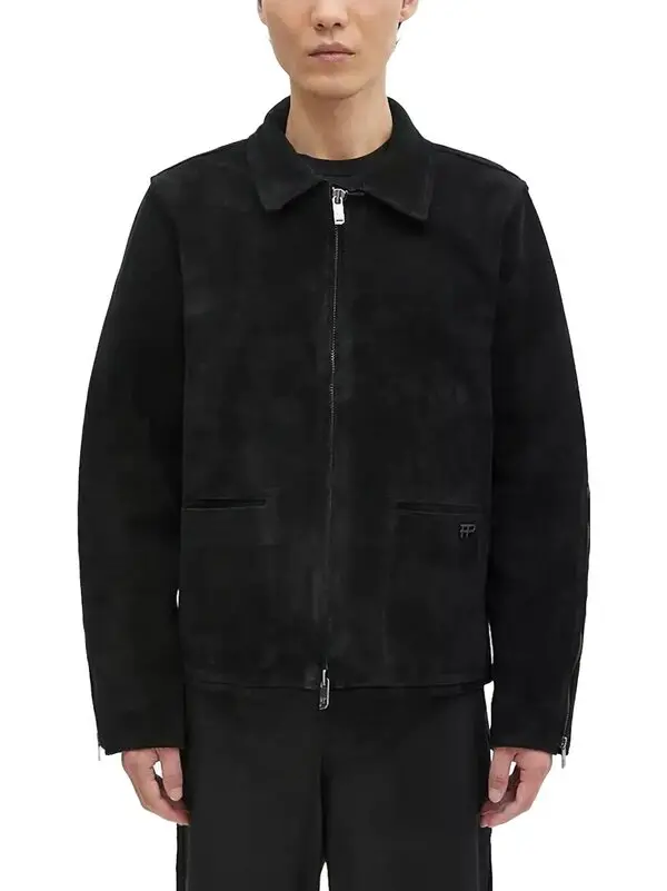 Filling Pieces Zip-front Suede Jacket - Black