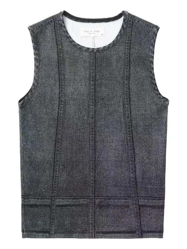 Rag & Bone Panelled Tank Top - Black