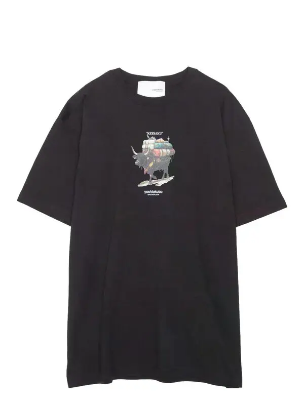 YOSHIOKUBO Ox-print T-shirt - Black