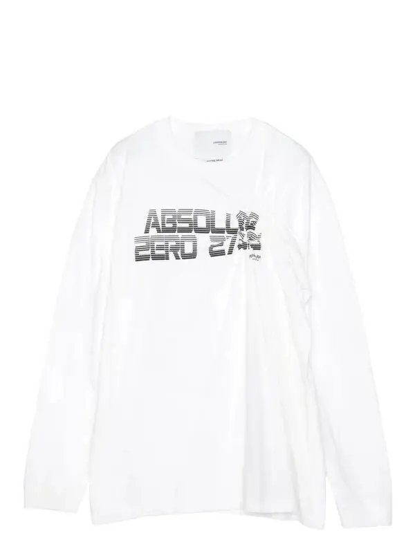 YOSHIOKUBO Slogan-print T-shirt - White