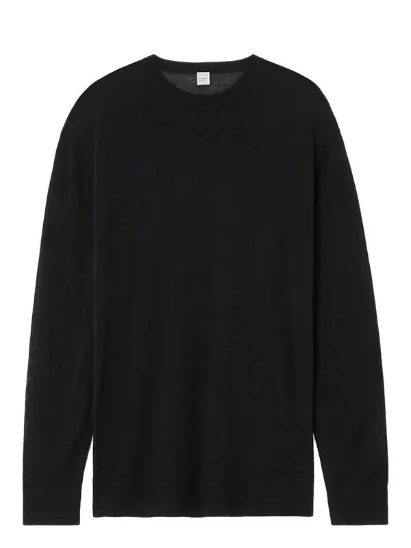 TOTEME Lyocell-blend Long-sleeve T-shirt - Black