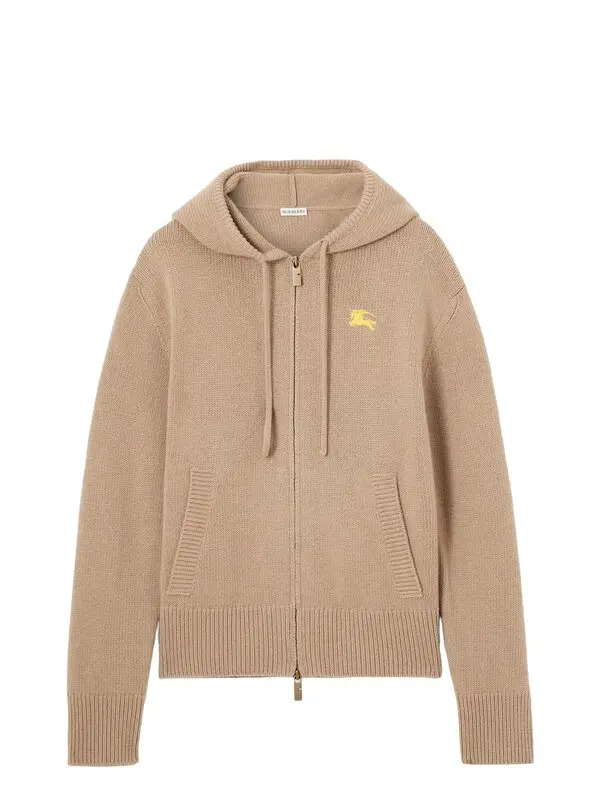 Burberry Cashmere And Wool-blend Hoodie - Neutrals