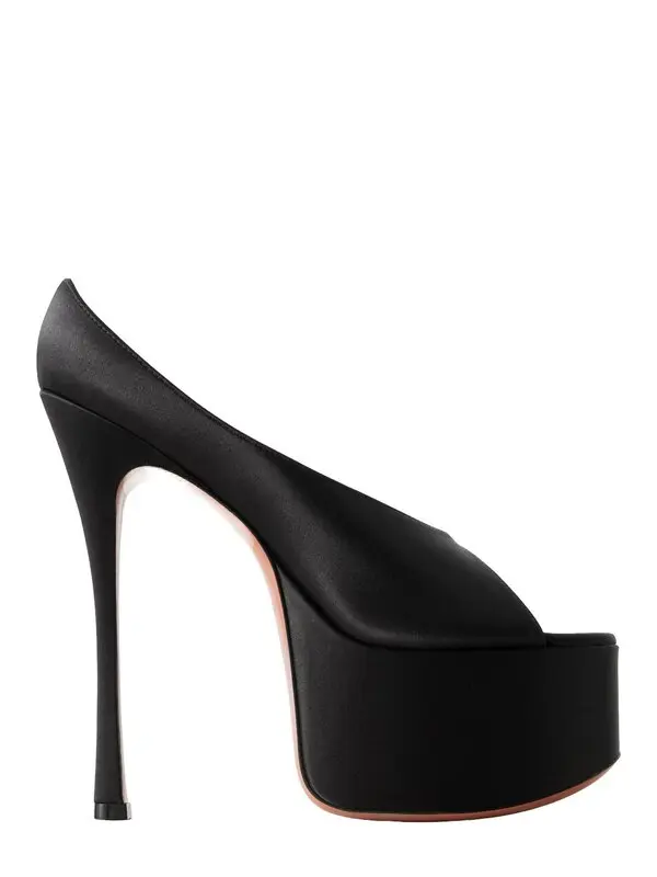 Amina Muaddi Anok Platform Sandals - Black