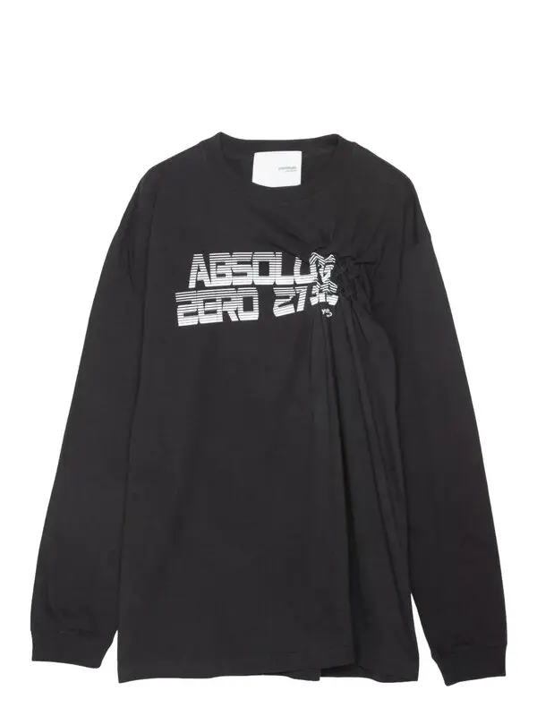 YOSHIOKUBO Slogan-print T-shirt - Black