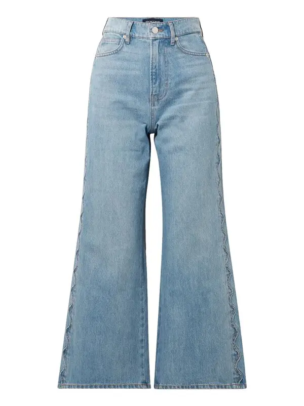 Veronica Beard Taylor Cropped Wide-leg Jeans - Blue