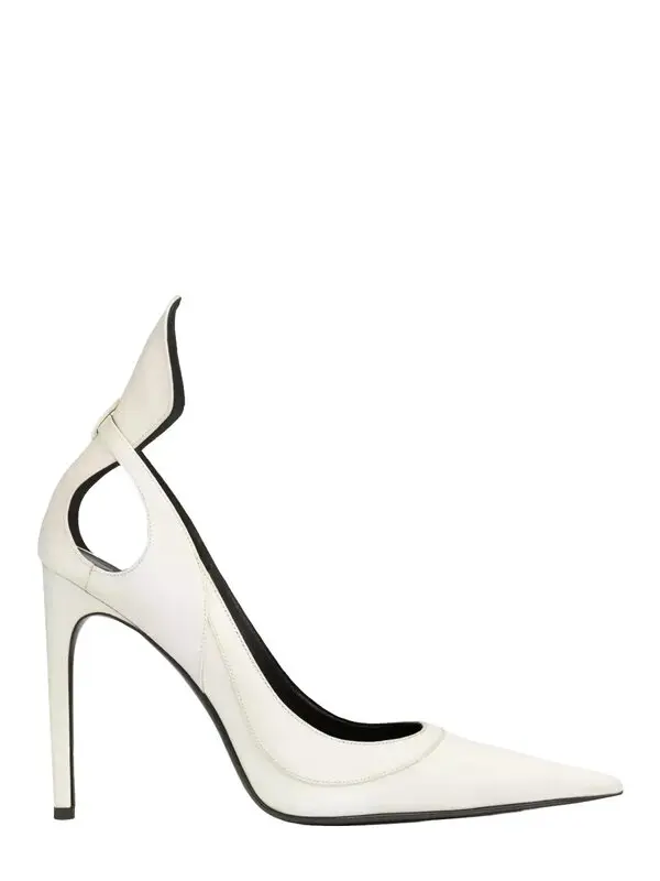 Nina Ricci Satin Cut-out Pumps - Neutrals