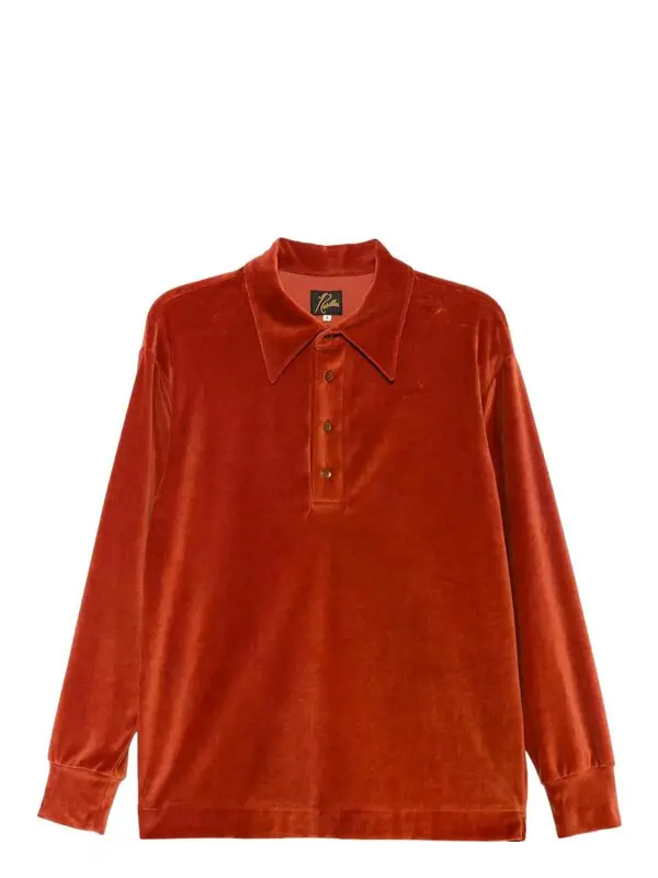 Needles Velour Polo Shirt - Orange