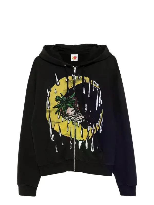 SKY HIGH FARM WORKWEAR Graphic-print Hoodie - Black